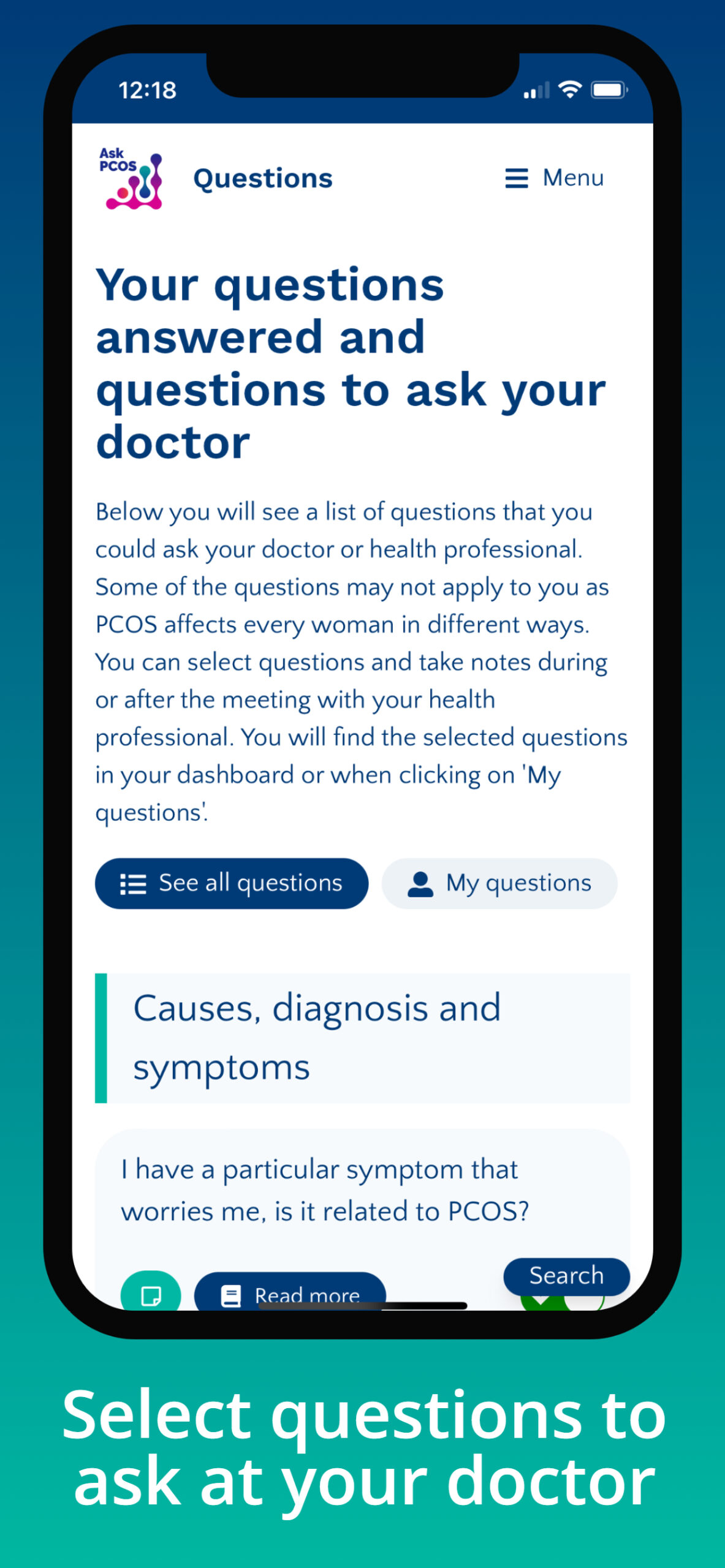AskPCOS App - MCHRI